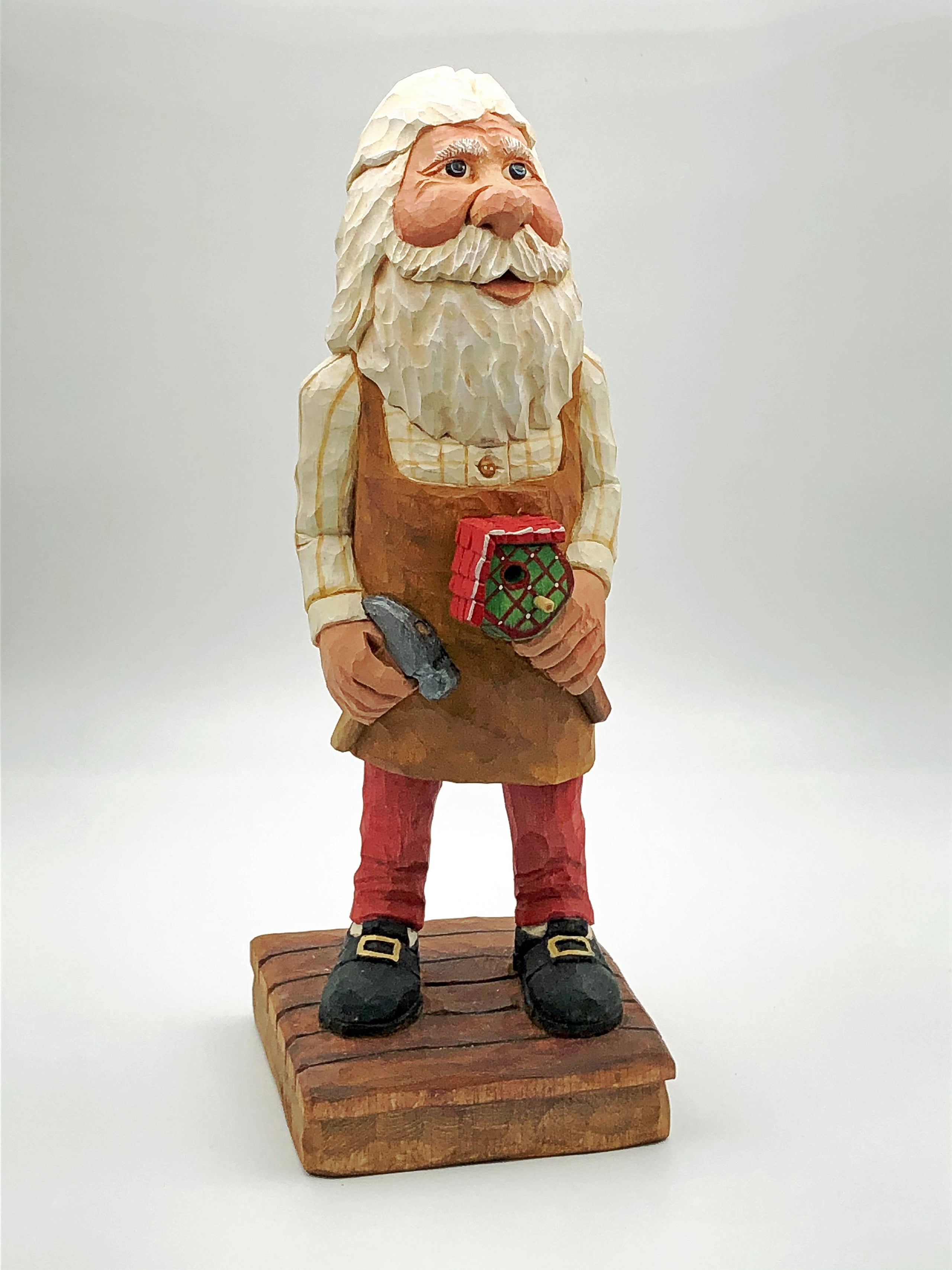 Workshop Santa Rough Out | Hiser's Lone Tree Wood Carving Studio