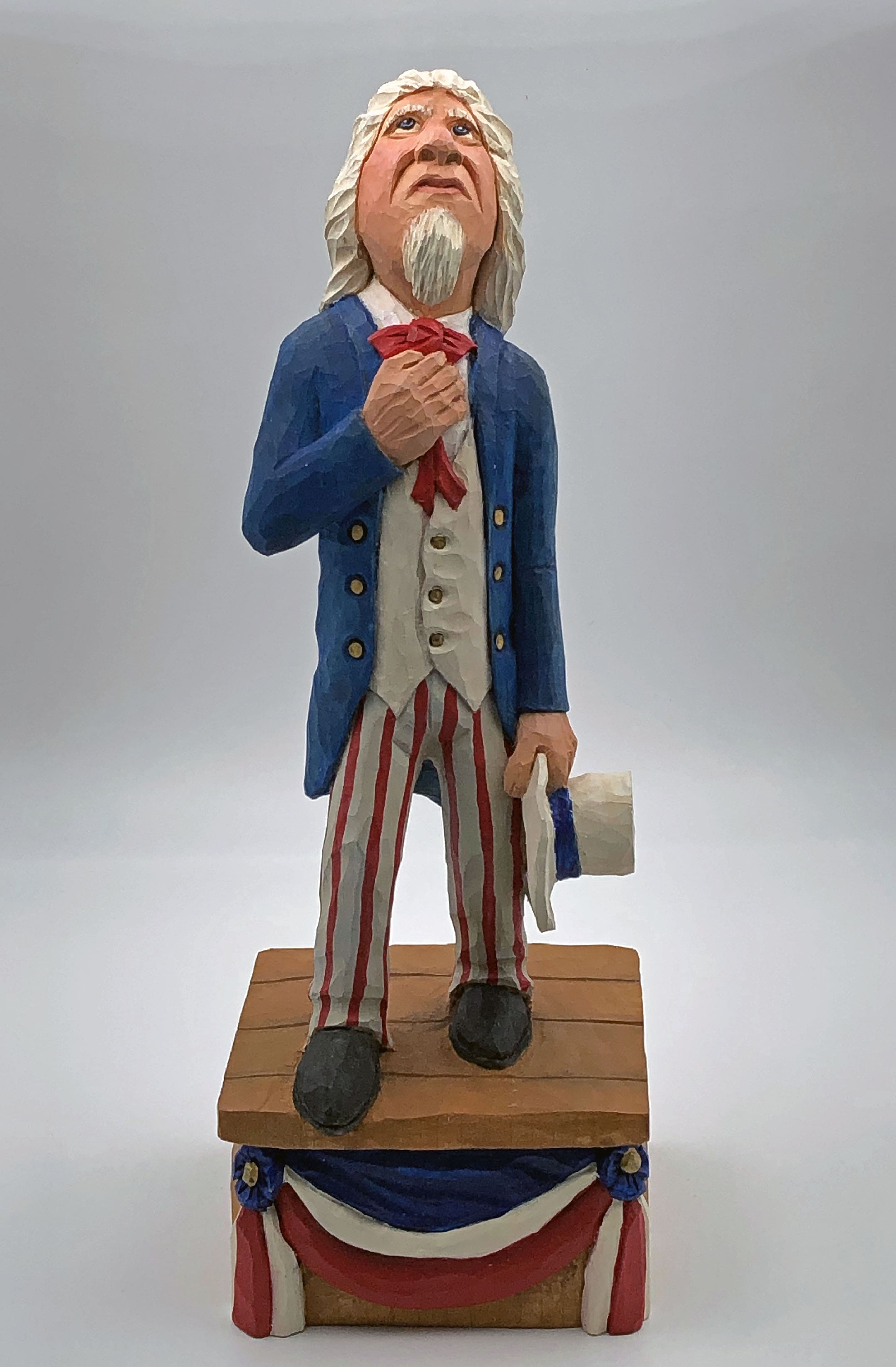 Uncle Sam Rough Out | Hiser's Lone Tree Wood Carving Studio